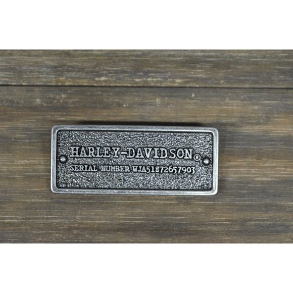 Accents | Harley Davidson Serial Number Plaque Silver Tone Metal ...